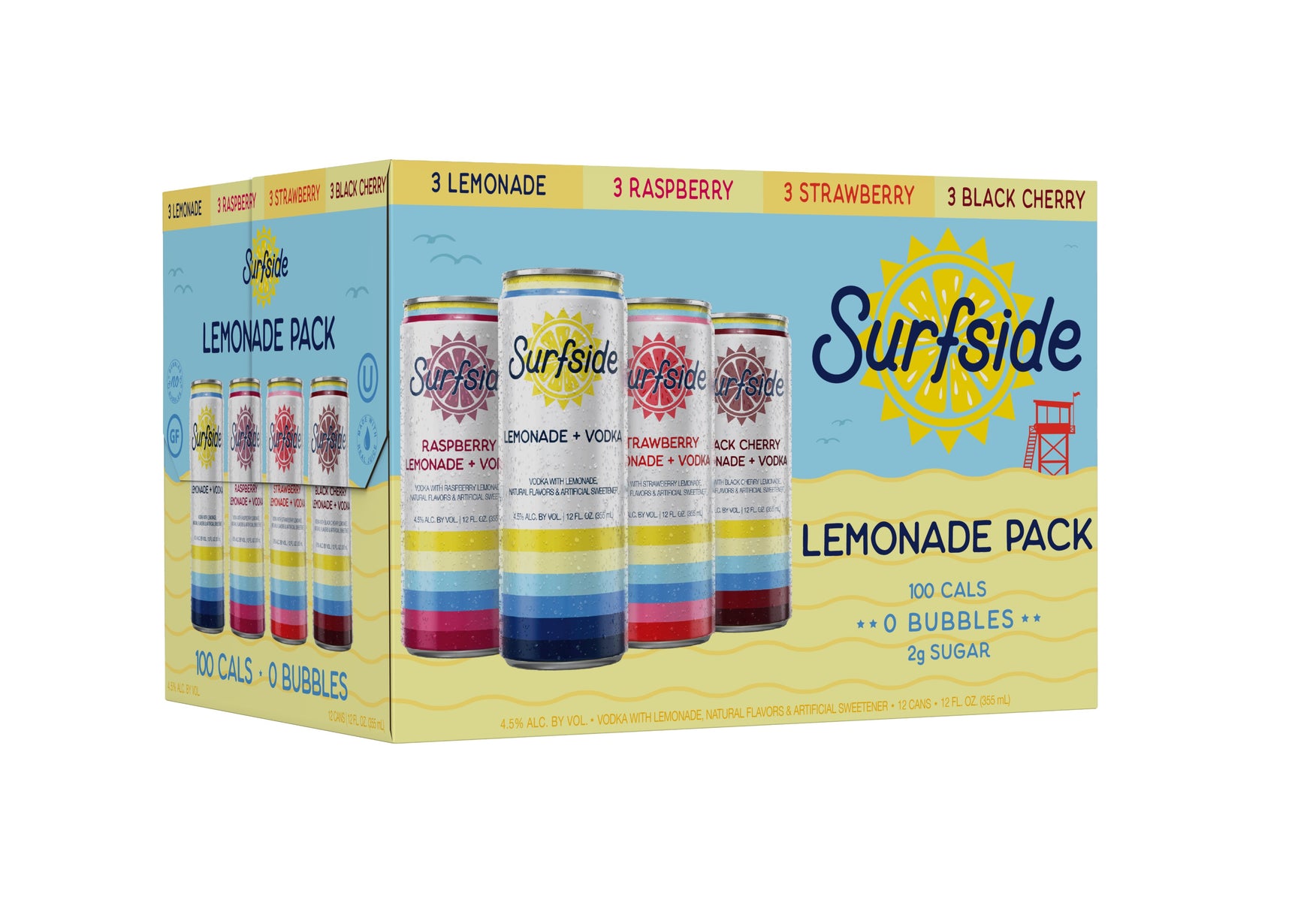 Surfside Lemonade + Vodka Variety 12 Pack – Stateside Vodka