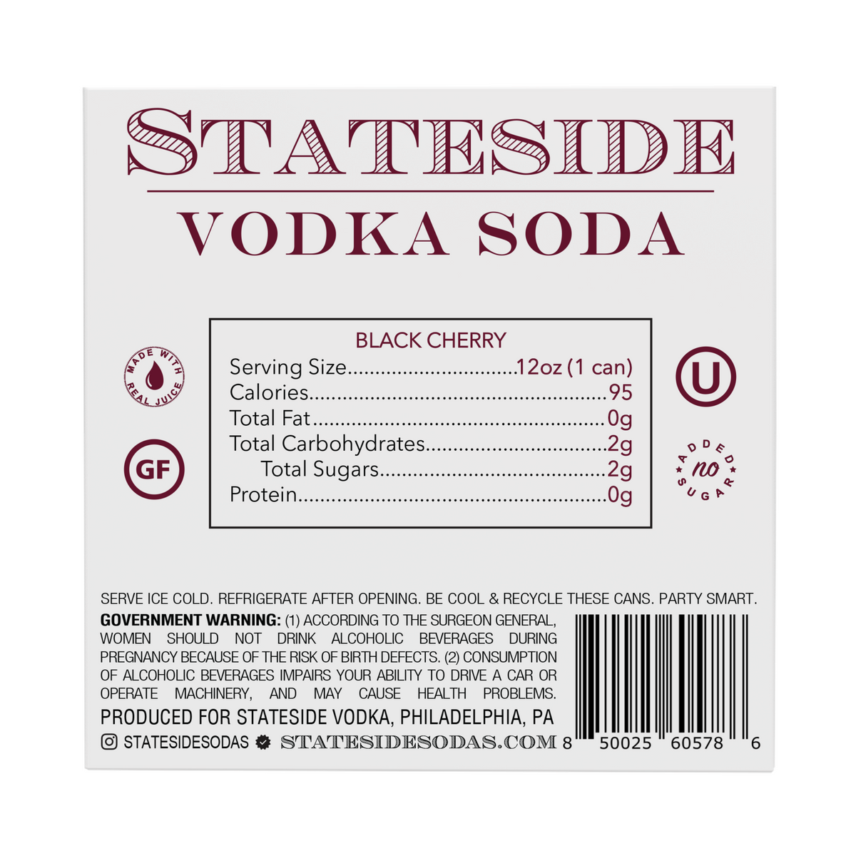 Black Cherry Vodka Soda – Stateside Vodka