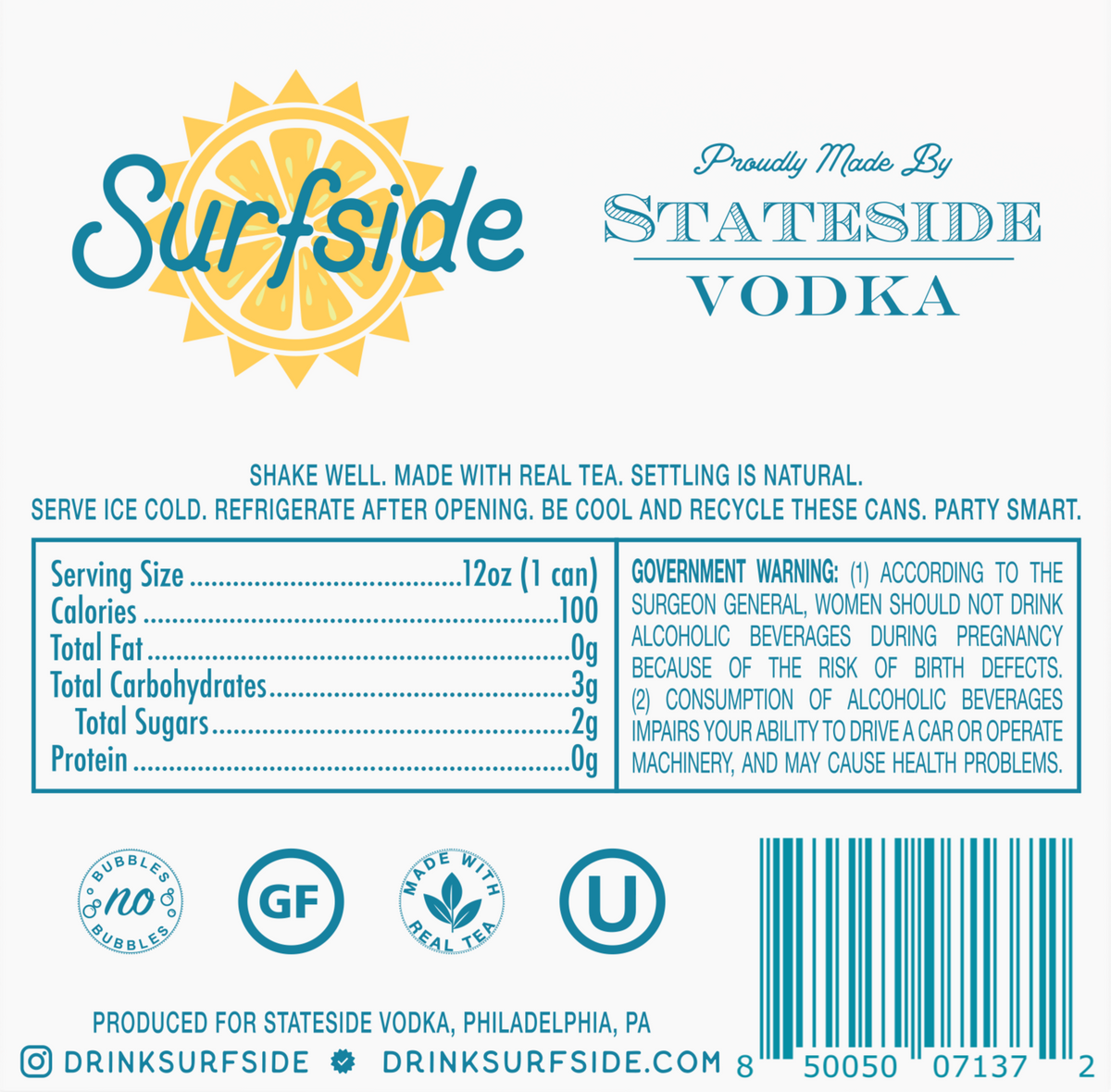 Surfside Green Tea + Vodka – Stateside Vodka