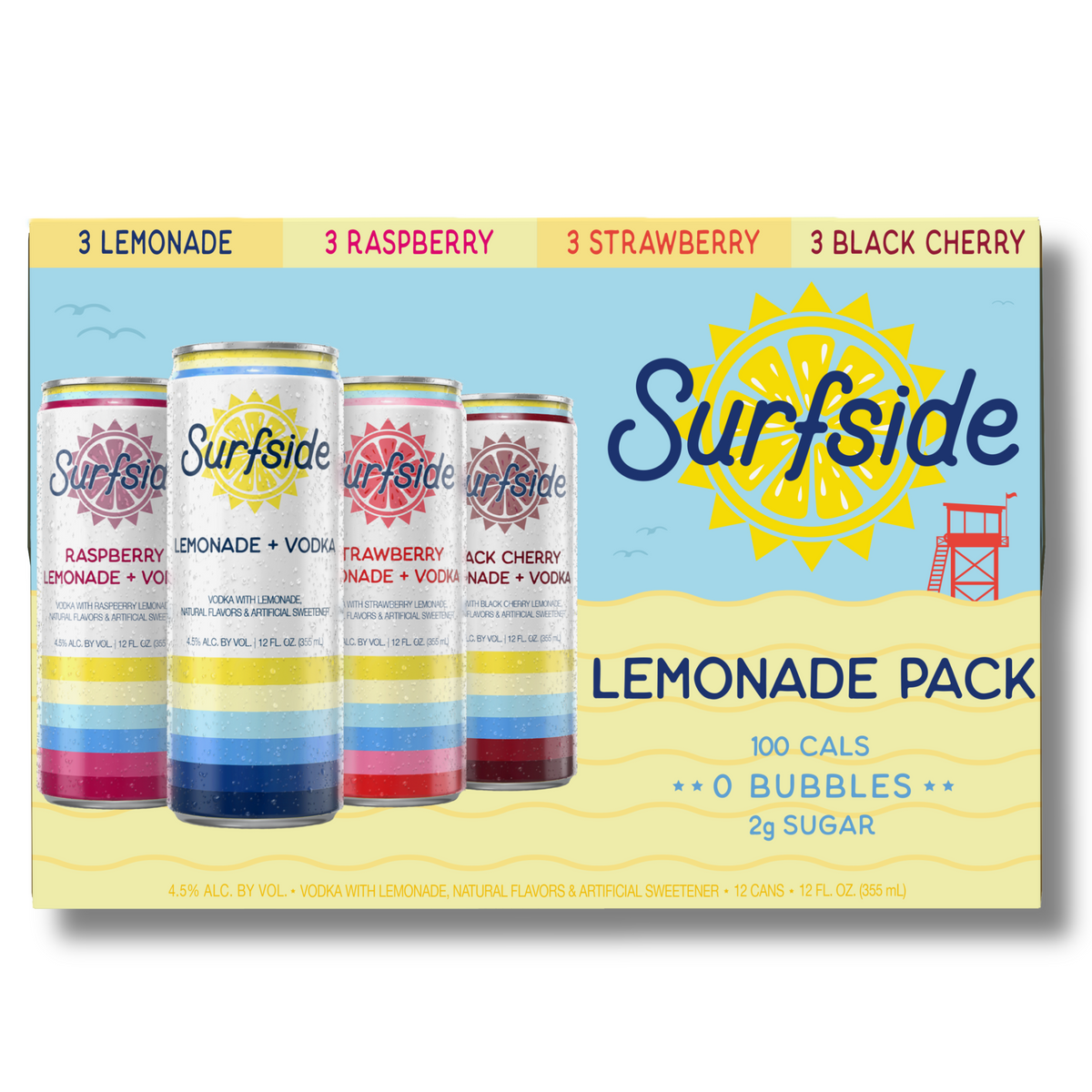 Surfside Lemonade + Vodka Variety 12 Pack – Stateside Vodka