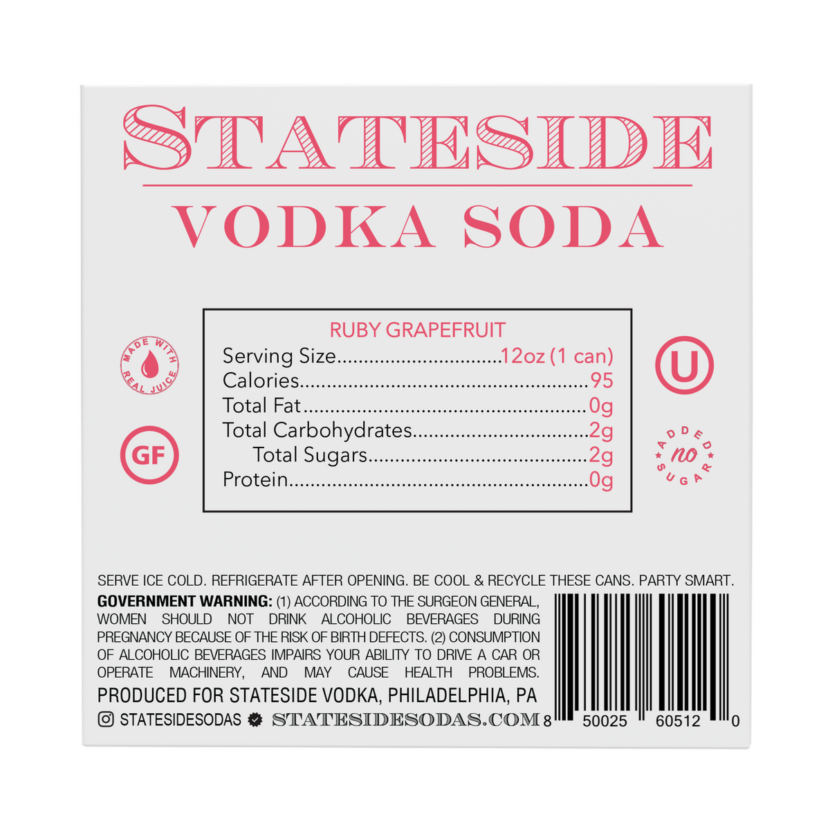 Ruby Grapefruit Vodka Soda – Stateside Vodka